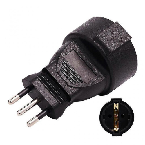 Male To Female Socket Connector Power Supply Converter Italy 3pin To Eu ...