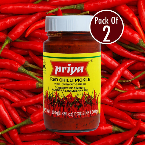 Priya Red Chilli Pickle 300g (Pack of 2) – Authentic Andhra Spicy Red ...