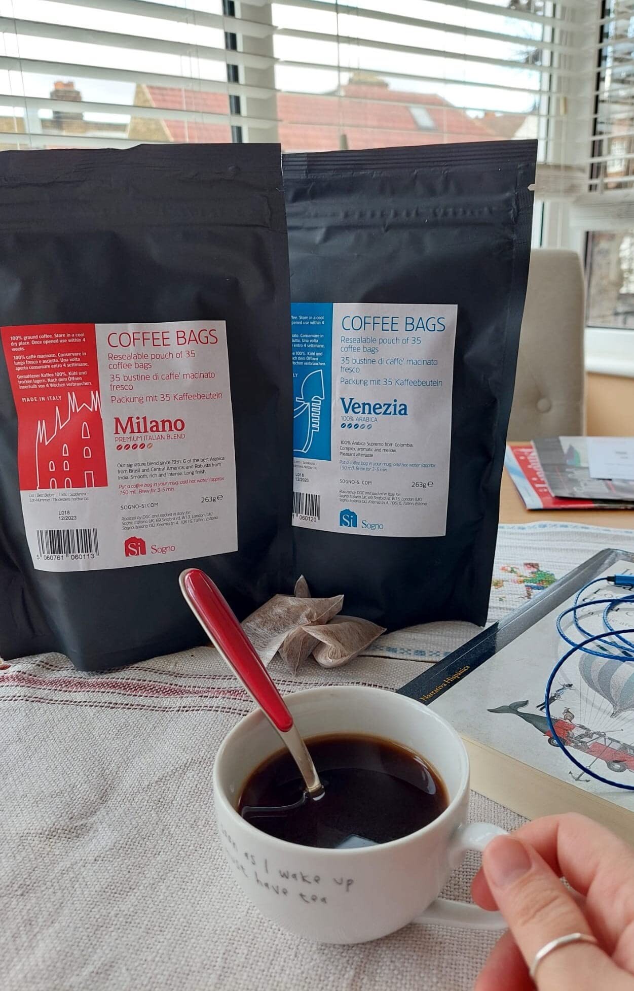 Si Sogno MILANO Freshly Ground Coffee Bags, Italian Artisanal Coffee ...