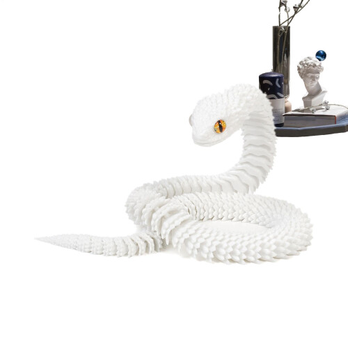 Printed Snake Desk Toy with Flexible Joints, Fluorescent Color, Fun ...