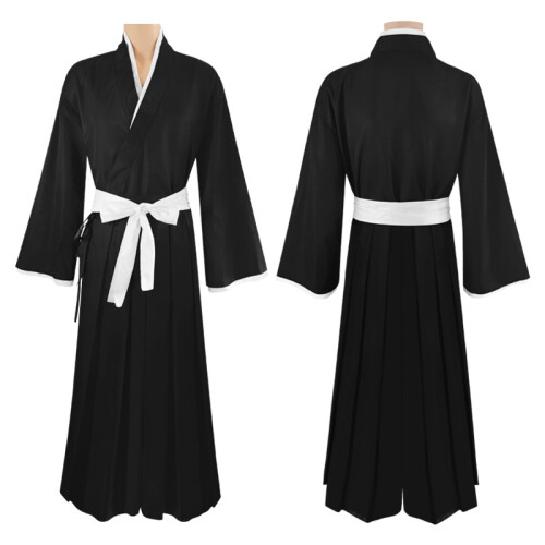 (Ichigo Kurosaki Black Rider Shinigami Robe (Jacket + Pants + Belt), L ...