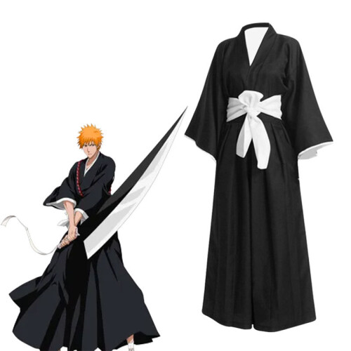 (Ichigo Kurosaki Shihakush? (Jacket + Pants + Sash), M) Cosplay Costume ...