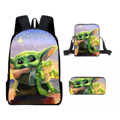 (11, 17-inch backpack) STAR WARS Baby Yoda Backpack Themed Student ...