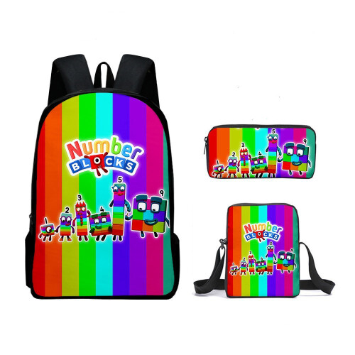 (15, Shoulder bag) Number Blocks Backpack, Numberblocks Student ...