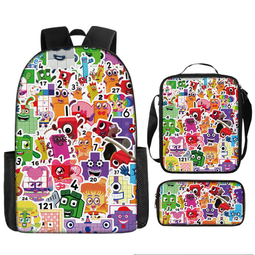 (22, 17-inch single-layer backpack) Number Blocks Backpack ...