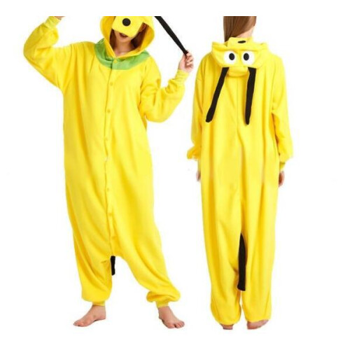 (高飞狗, XL) Yeti Elf Santa Couple Cartoon Onesie Pajamas Hooded Polar ...