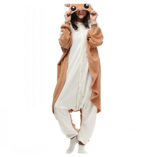 (浅色飞天鼠, S) Yeti Elf Santa Couple Cartoon Onesie Pajamas Hooded Polar ...