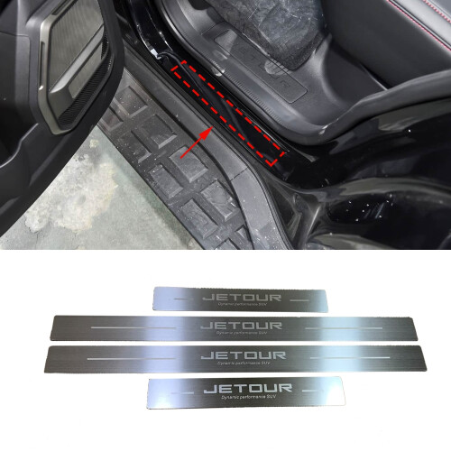 Car Door Sill Pedal Cover Trim For Jetour Dashing 2022 2023 2024 ...