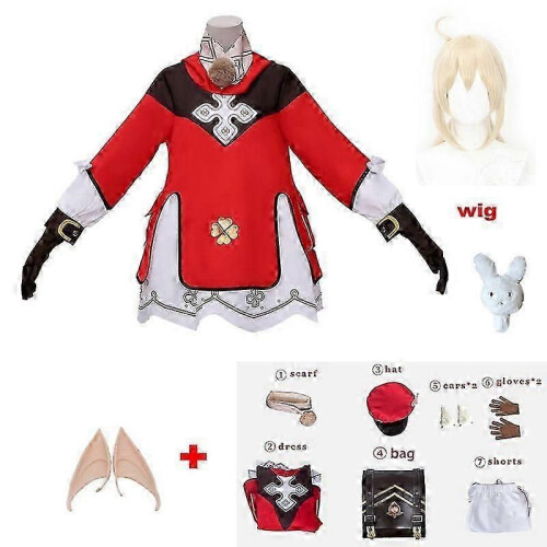 (9,L)Genshin Impact Cosplay Klee Cosplay Costume Backpack Wigs Shoes ...