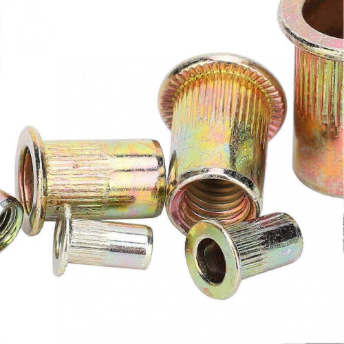 200Pcs Metric Flattop Vertical Grain Rivet Nut Set - Galvanized Pull ...