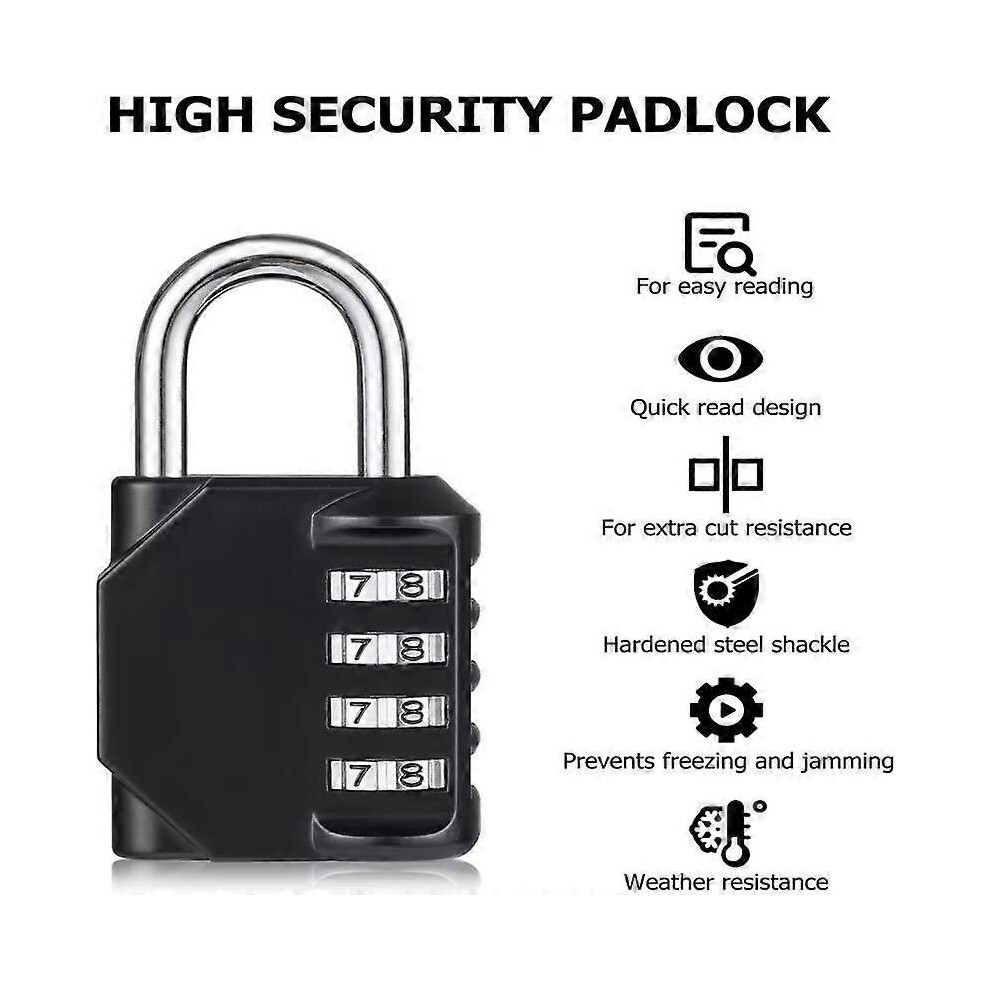 (red) Mini ORIA Combination Padlock Password Locks 4 Digit Waterproof ...