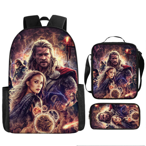 (- Style-40, Stationery Case) Marvel Thor Kids School Backpack Set ...