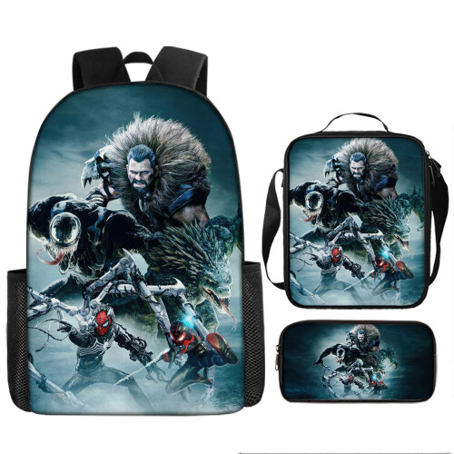 (- Style-28, 3-Piece Set (17-inch Backpack + Lunch Bag + Pencil Case ...