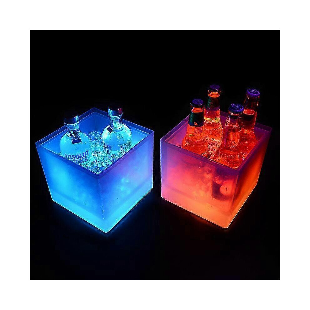 Party-Friendly RGB LED Square Ice Bucket with Kraft Box 2025 on OnBuy