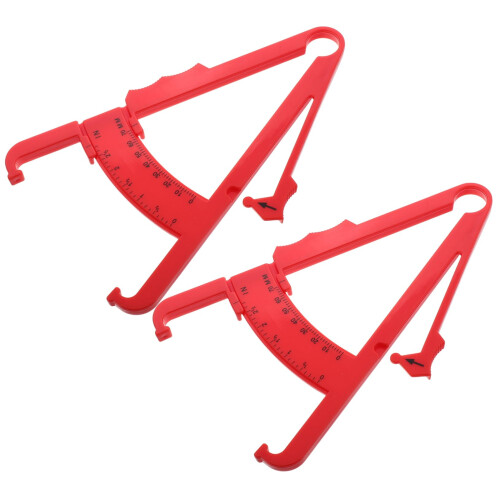 Fat Caliper Body Fat Tester Pack of 2 Plastic Red BMI Measuring Tool ...