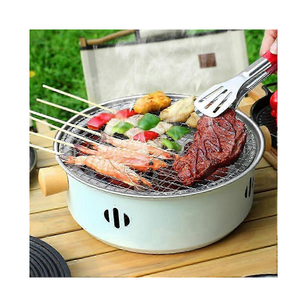 (Black) Portable Stainless Steel Charcoal Grill Indoor Outdoor BBQ ...