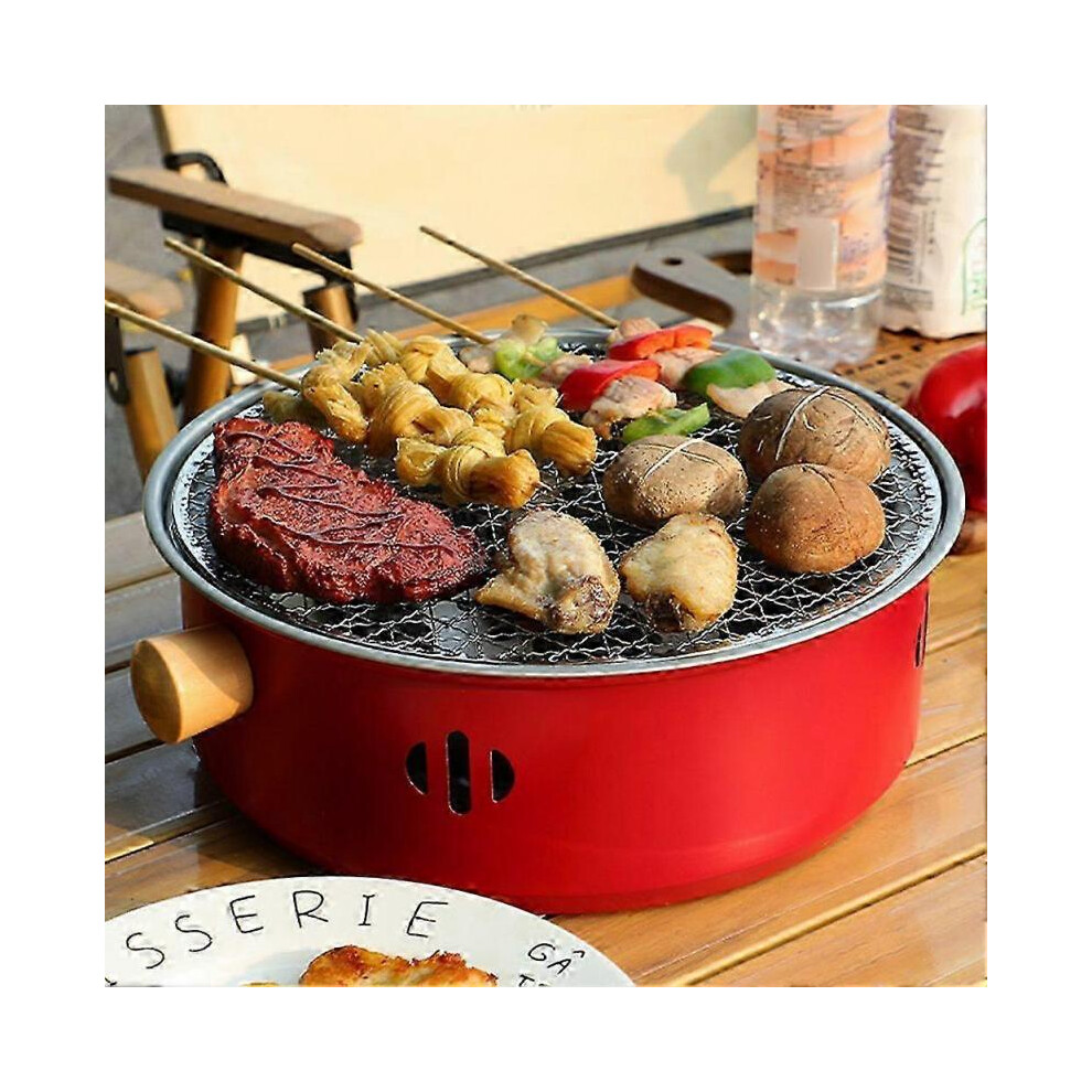 (Black) Portable Stainless Steel Charcoal Grill Indoor Outdoor BBQ ...