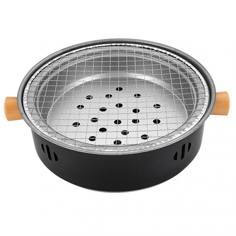 (Black) Portable Stainless Steel Charcoal Grill Indoor Outdoor BBQ ...