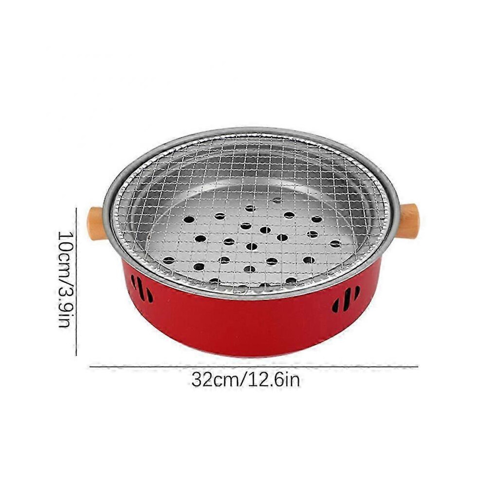 (Black) Portable Stainless Steel Charcoal Grill Indoor Outdoor BBQ ...