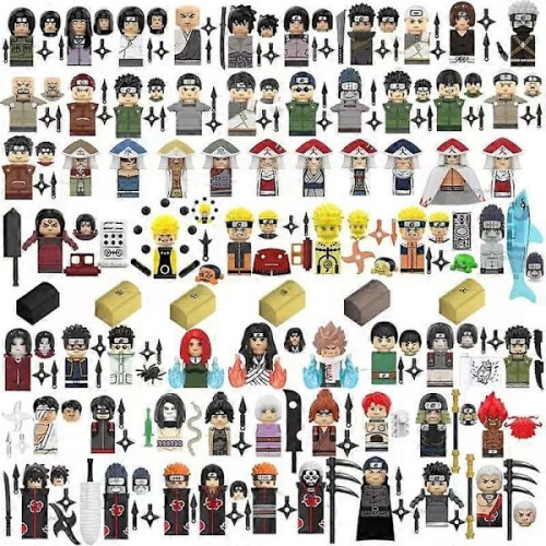 Mini Naruto Sasuke Kakashi Akatsuki Building Blocks Set Anime Cartoon ...