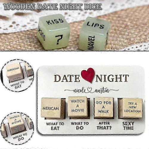 Date Night Dice After Dark Edition, Date Night Wooden Dice Game for ...