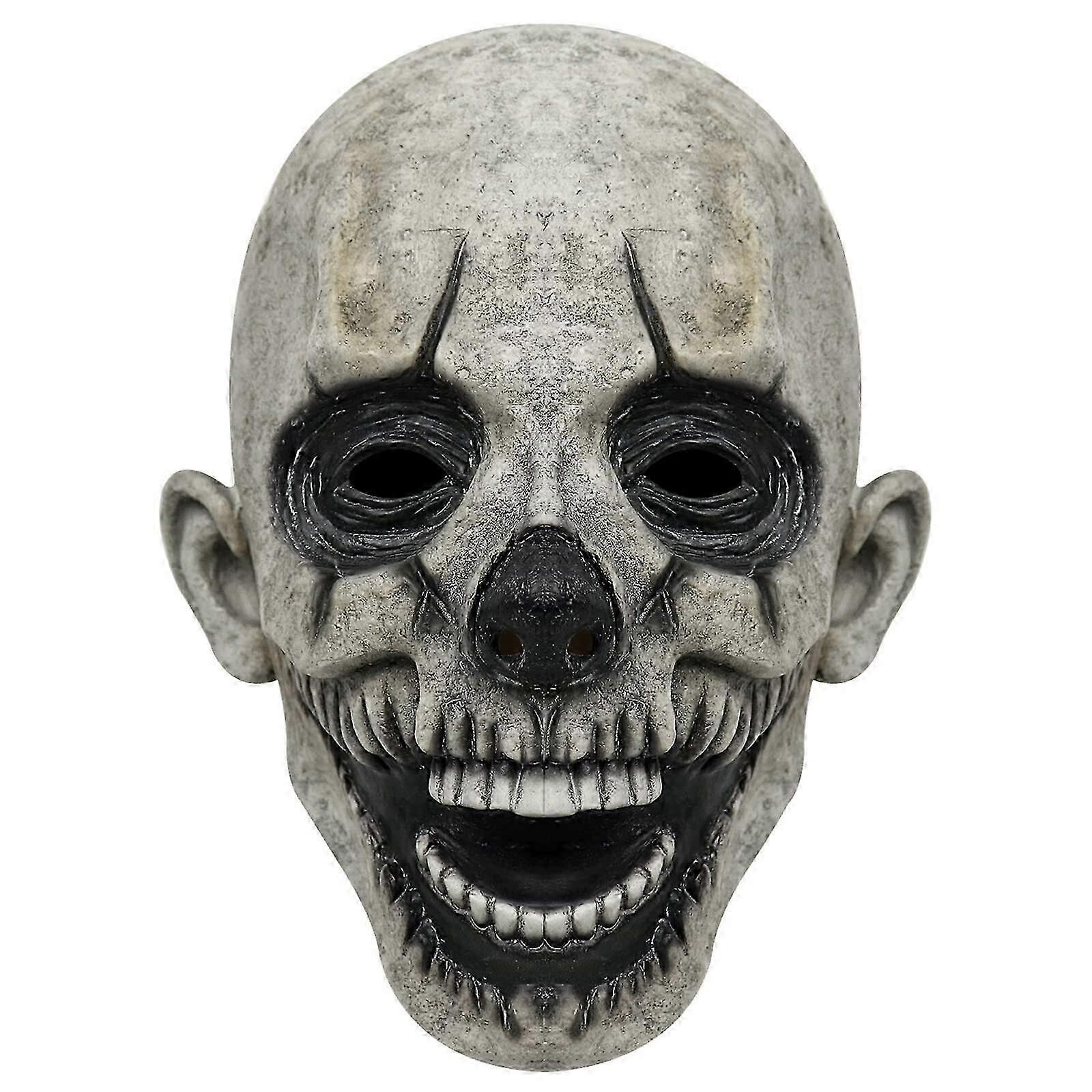 Máscara de calavera de látex de payaso esqueleto de cabeza completa - Accesorio de disfraz ...