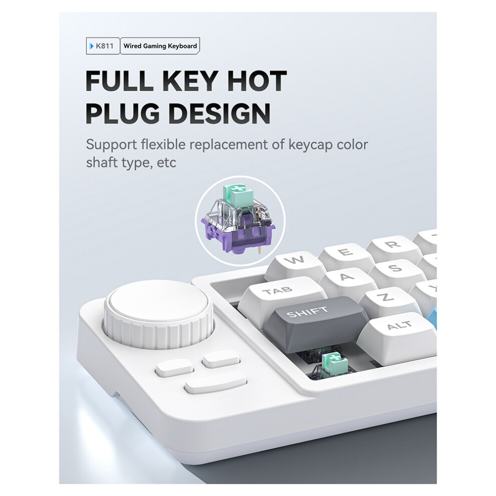 19-Tasten-Joystick mit Makro-Definition, Dual-Wheel, RGB, Hot-Swap ...