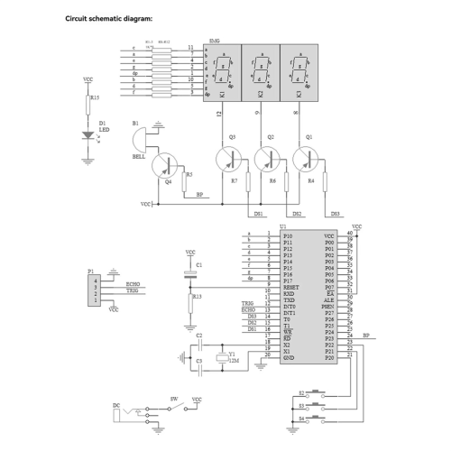 Kit di allarme a ultrasuoni con display a LED, progettazione di allarmi ...