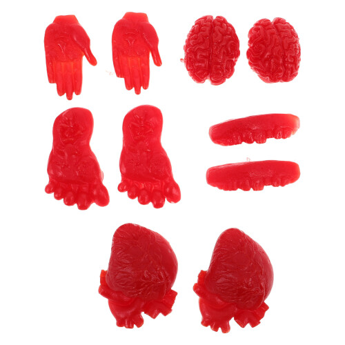 10pcs Halloween Fake Body Parts Severed Hand Foot Brain Teeth Prop on OnBuy