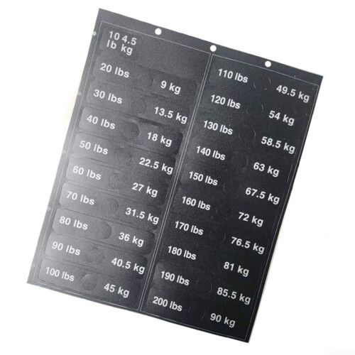 Weight Identification Stickers for Gym Gear - Color-Coded Labels for ...