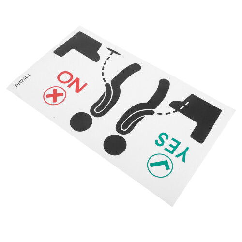 Creative Washroom Sign Toilet Sticker Urinal Training Decal on OnBuy