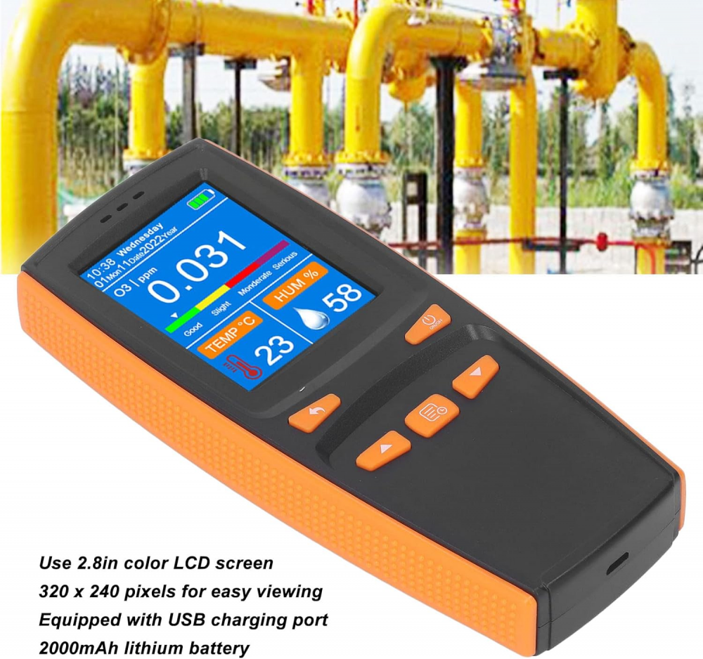 Ozone detector, portable ozone detector O3 ozone meter smart sensor ...