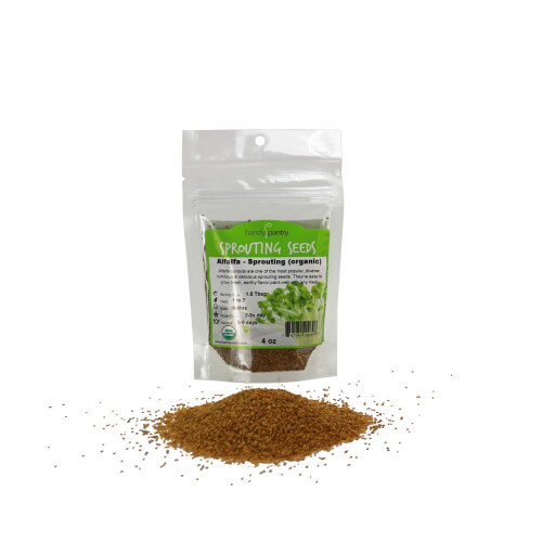 Zertifizierte Bio-Luzerne-Sprossensamen 4 Unzen Marke von Hand Pantry ...