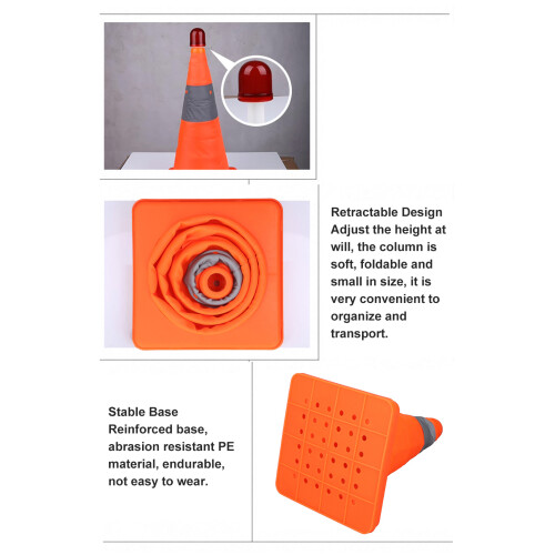 4 pièces de cônes de signalisation orange pliables pop-up de 30 cm on OnBuy