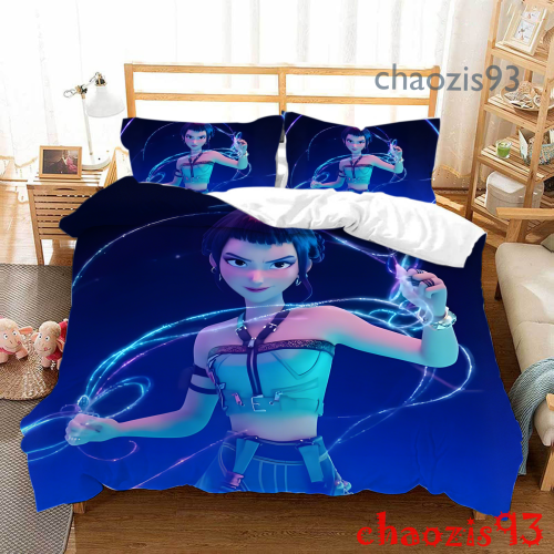 (Single(135cmx200cm), 18) Kid Cartoon K-pop 3D Bedding Set Quilt Duvet ...