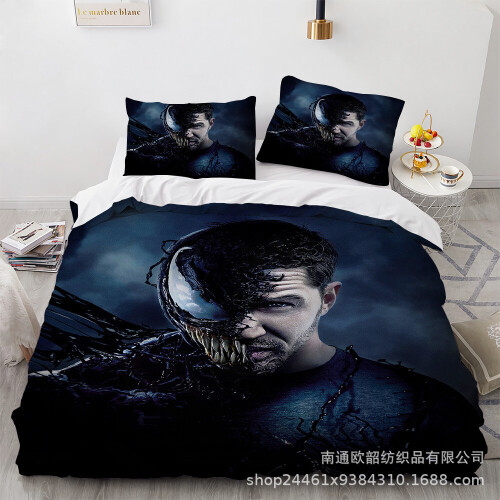 (31, King(240cmx220cm)) Venom 3D Bedding Set 2/3 PCS Quilt Duvet Cover ...