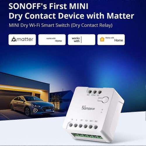 SONOFF MINI-D Wi-Fi Matter Smart Switch Dry Contact Relay DC Low Power ...