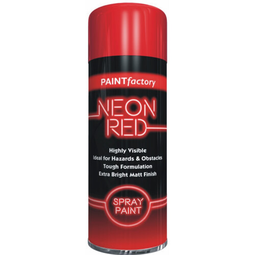 200ml Red Neon Spray Paint All Purpose Matt Finish interior exterior on ...