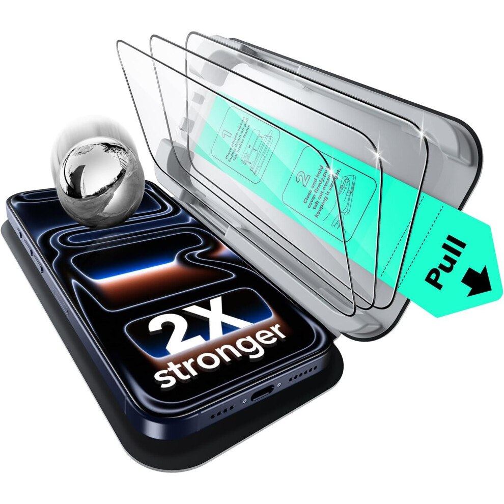 ESR 3 Pack for iPhone 17 Pro Max Screen Protector, Military-Grade ...
