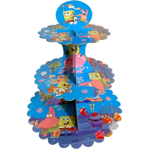(SpongeBob SquarePants) AEX 3 Tier Cake Stand Wedding Party Pastry ...