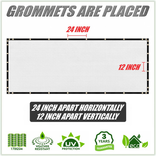 ColourTree Op Maat Geproduceerde Scherm Privacy Screen Wit 5' x 30 ...