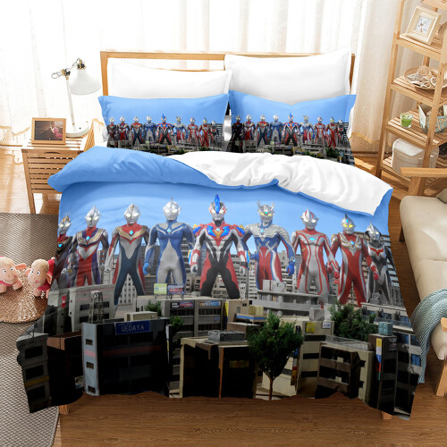 (3, 180*200三件套) Three-piece set and four-piece set for bed, Ultraman ...