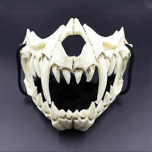 Tiger Mask,Ye Yaksha Dragon God Tengu Black Tortoise, Resin Skull Scary ...