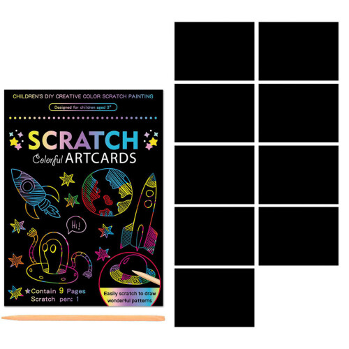 (Multi-color) Scratch Paper Art, Colorful Drawing Art Book With 1 ...