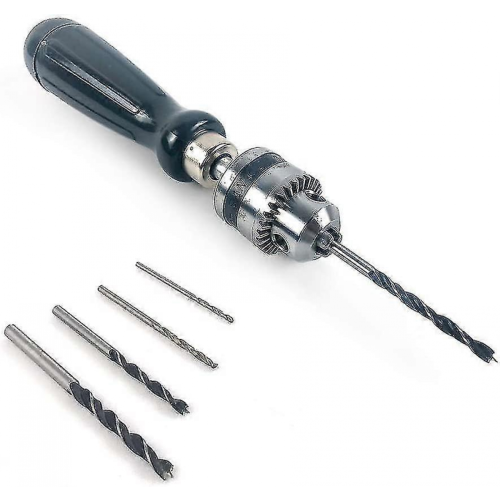 Hand Drill Set, Pin Vise Hand Drill With 5 Pcs Mini Drills (1.5-5mm ...