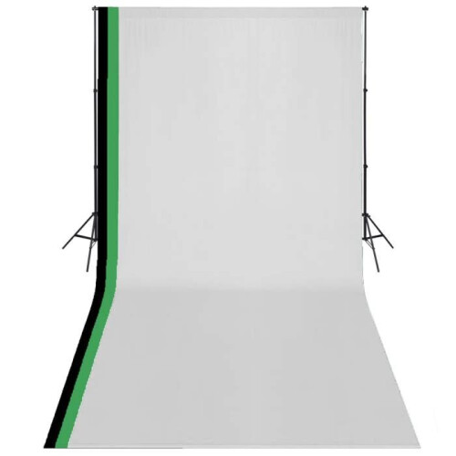 Kit de studio photo professionnel et 3 toiles de fond réglables coton 3 ...