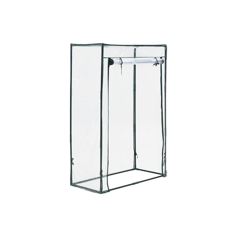 Serre de tomates terzigno en acier et PVC à porte zippée 100 x 50 x on ...