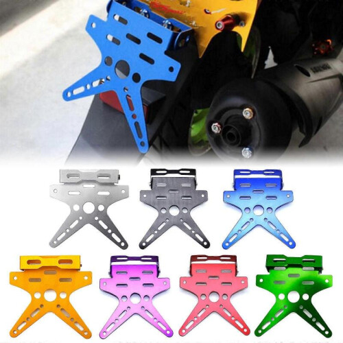 (Silver) general Motorcycle & Electric Bike License Plate Stand with ...