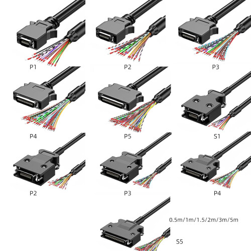 SCSI Data Transfer Cord For CN14P CN20P CN26P CN36P CN50P Single Head With Terminals Screw Type ...
