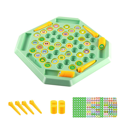 (Animals fruits 104pc) Kids Memory Chess Set Animal Flip Matching Game ...
